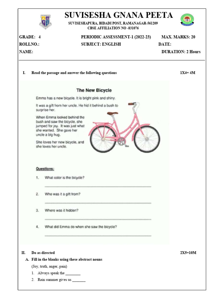 Grade 4 English | PDF