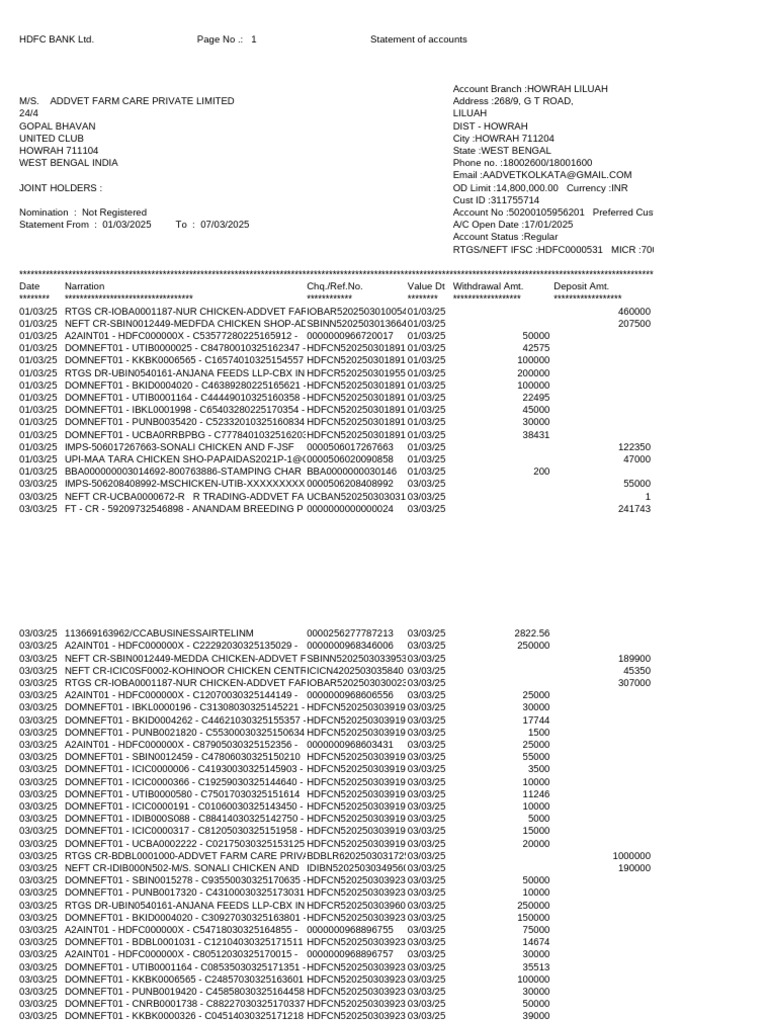 Acct Statement XX6201 07032025 | PDF | Financial Services | Banking