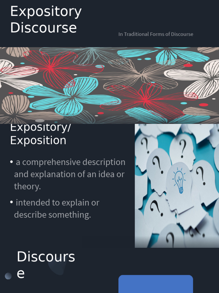 Expository Discourse Explained | PDF