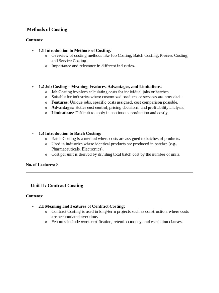 Understanding Contract Costing | PDF