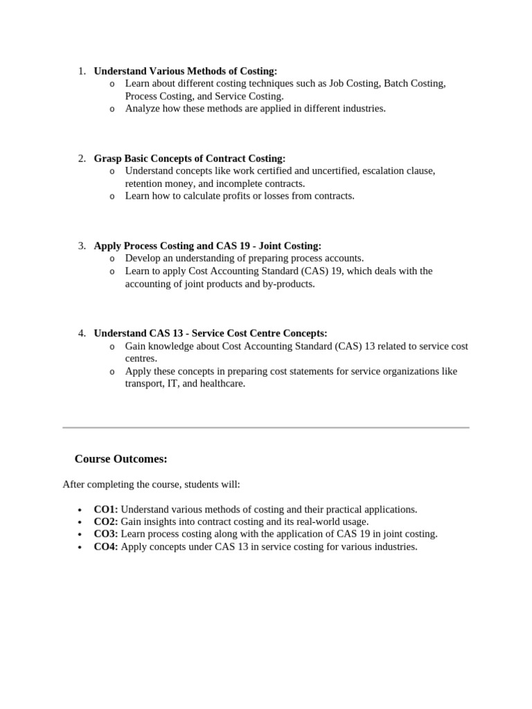 Understand Various Methods of Costing | PDF