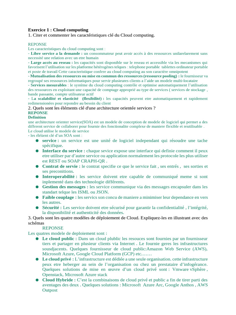 Fiche TD - Introduction Au Cloud Computing | PDF | Virtualisation | Cloud computing