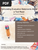 Evaluative Language and Conjunctions in Argumentative Text | PDF | Argument | Word