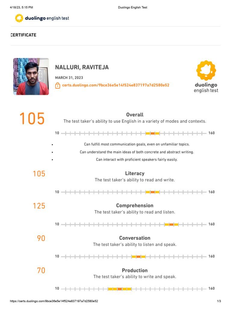 Duolingo English Test Overview | PDF | English Language | Literacy