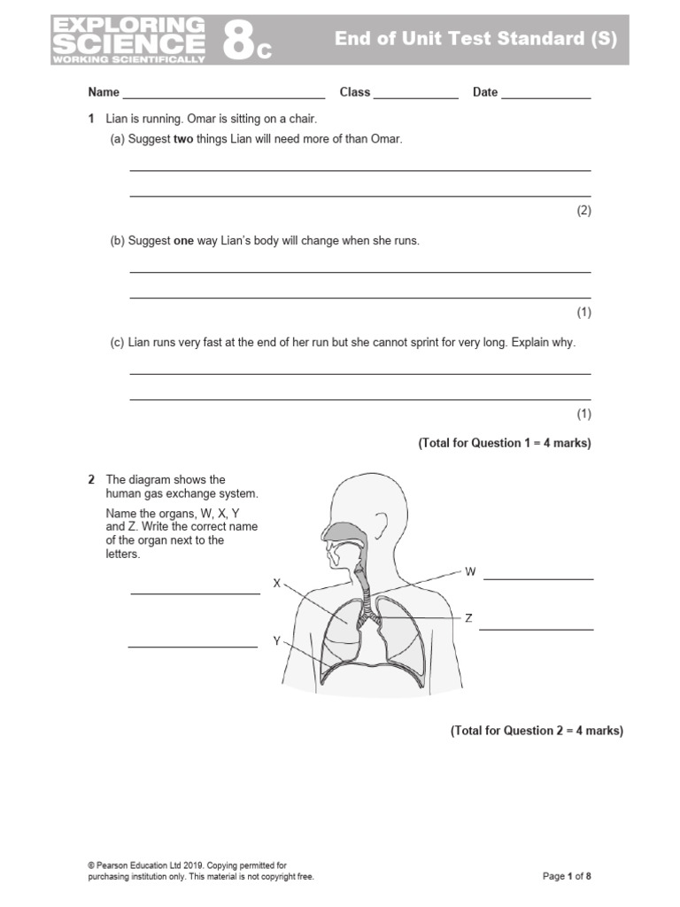 Practice Test and Answers | PDF | Respiratory System | Cellular Respiration