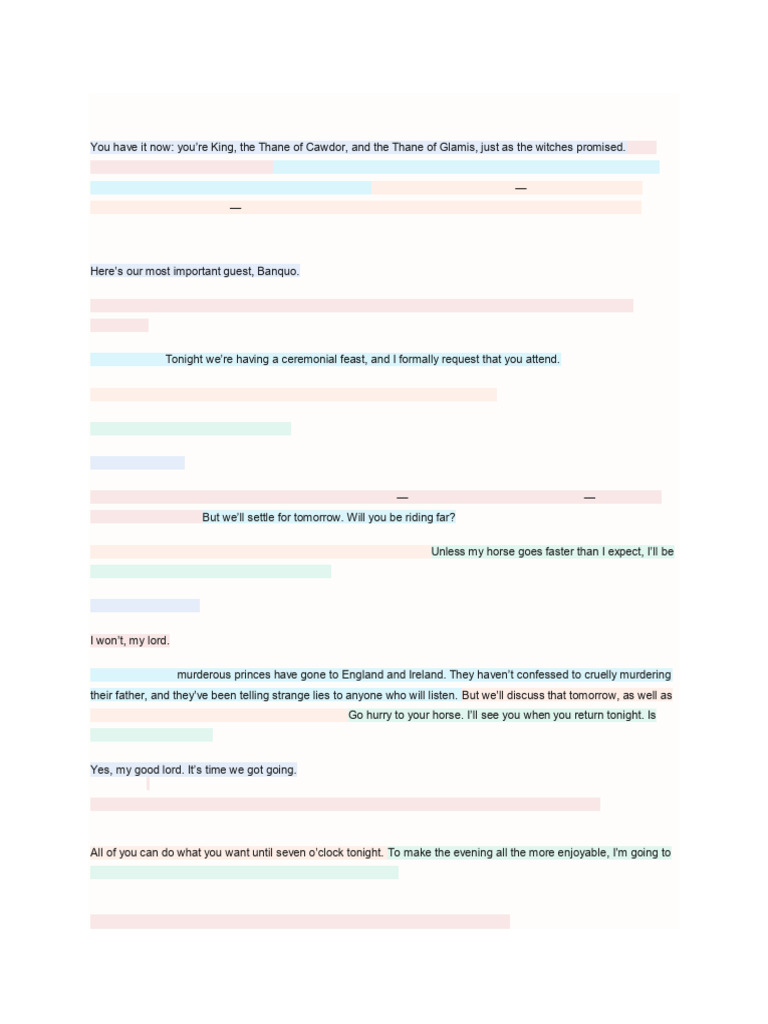Macbeth Line Explanation | PDF | Macbeth