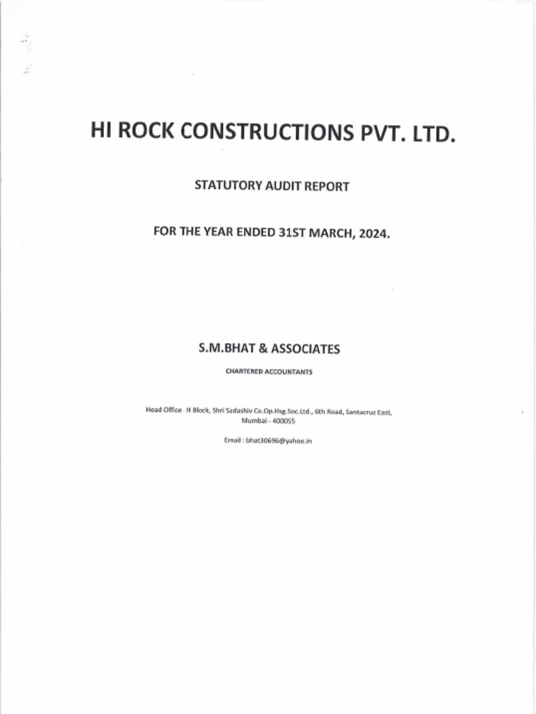 Statutory Audit Report | PDF