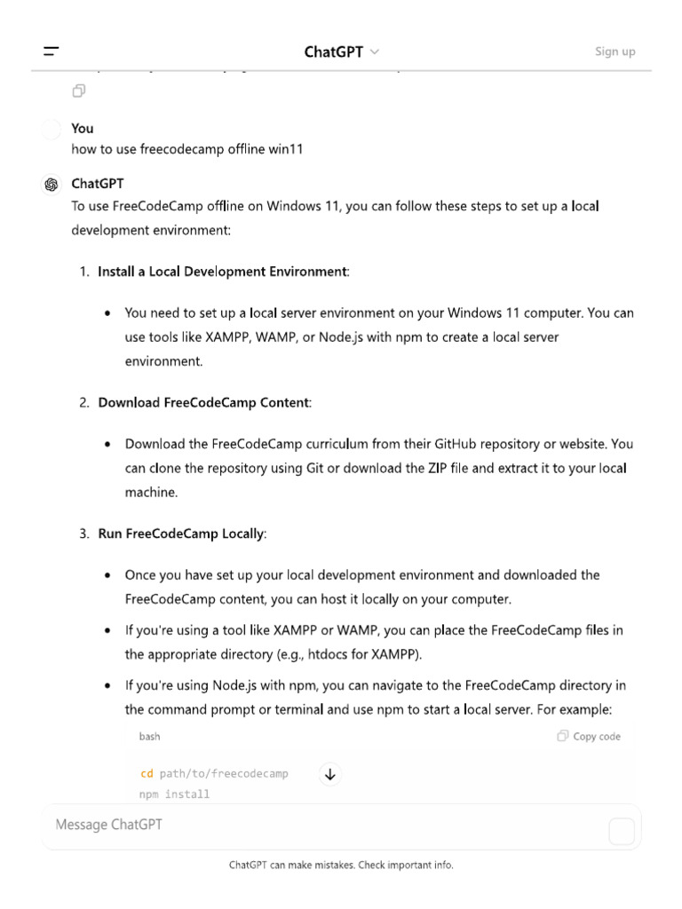 Freecodecamp Offline | PDF