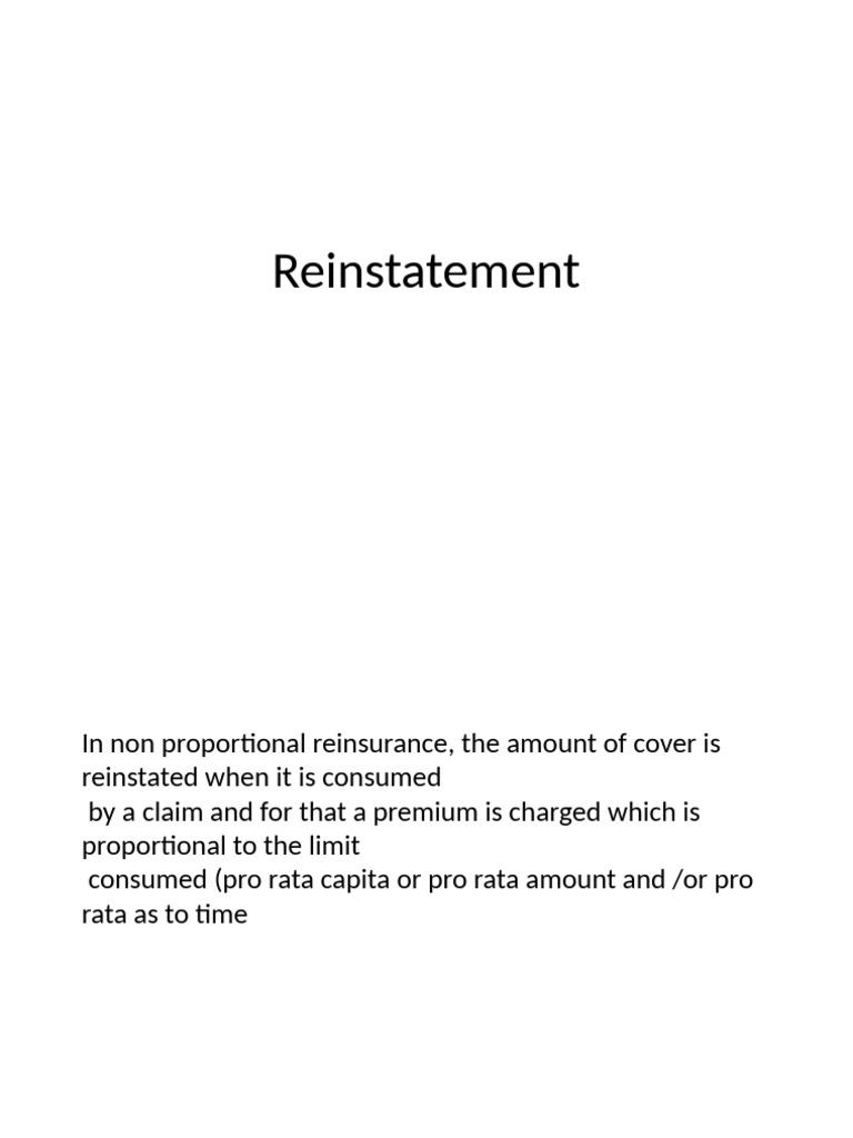 Reinstatement | PDF