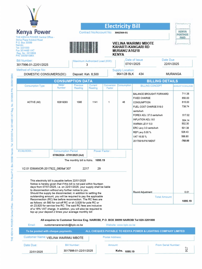 kplc today | PDF | Cheque | Electricity