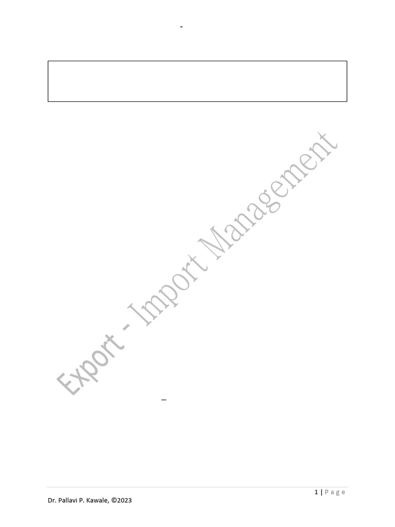 Understanding Export-Import Management | PDF | Exports | Multinational ...