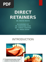 Direct Retainers in Prosthodontics | PDF | Dentistry Branches