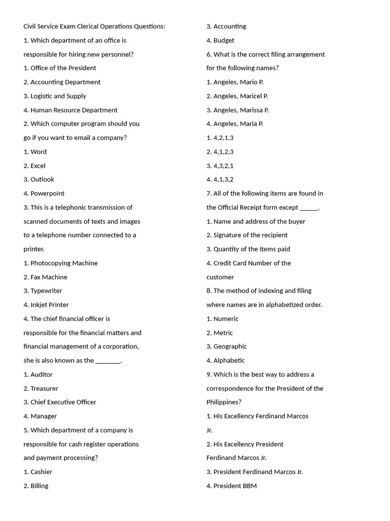 Clerical Operations and English Vocabulary | PDF | Printer (Computing ...