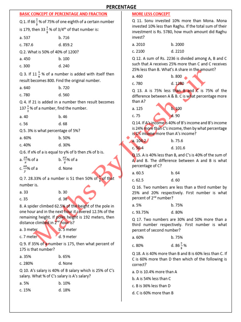Complete Arithmatic Questions | PDF | Voting | Profit (Economics)