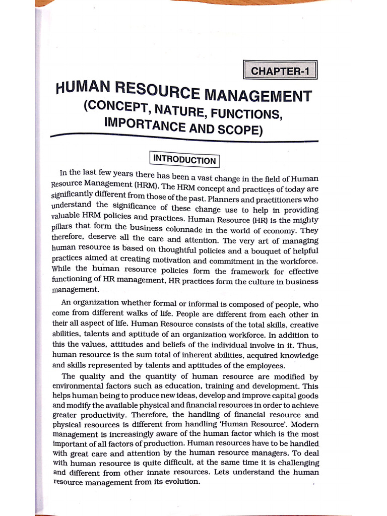 Unit 1 Human Resources | PDF