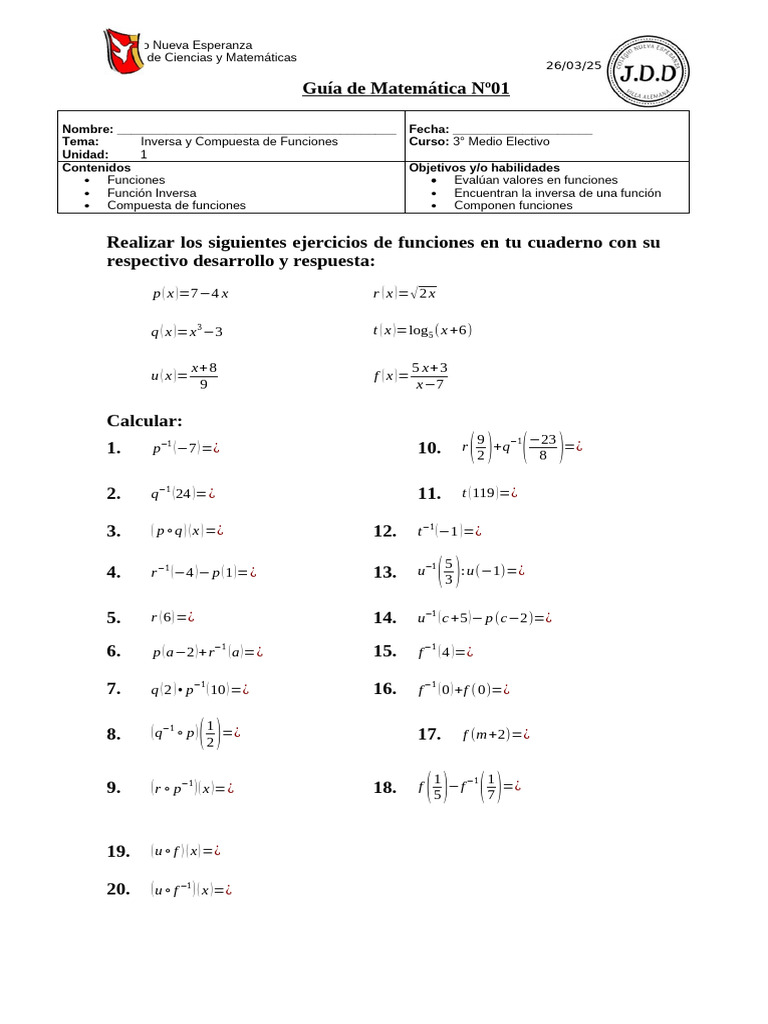 3ME Guia Inversa y Compuesta | PDF