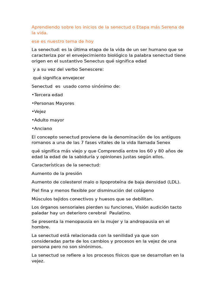 La Senectud: Etapa de Sabiduría y Vida | PDF | Vejez | María, madre de Jesús