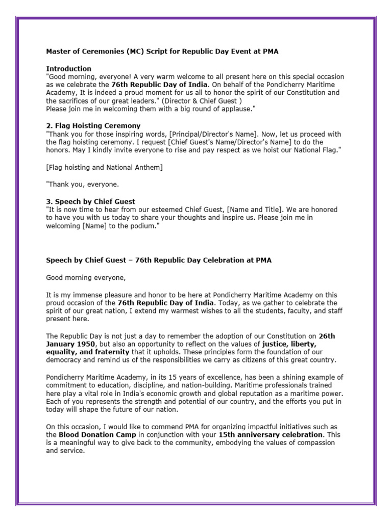 Master of Ceremonies - Final Draft | PDF