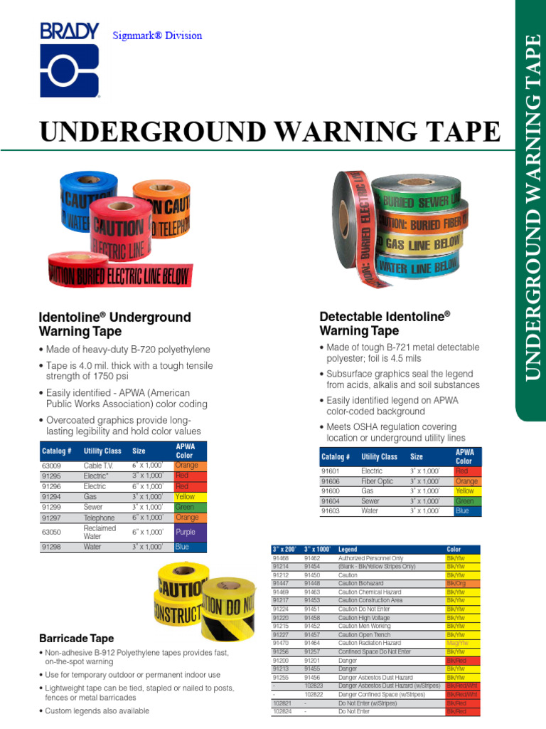 Underground Warning Tape | PDF | Materials