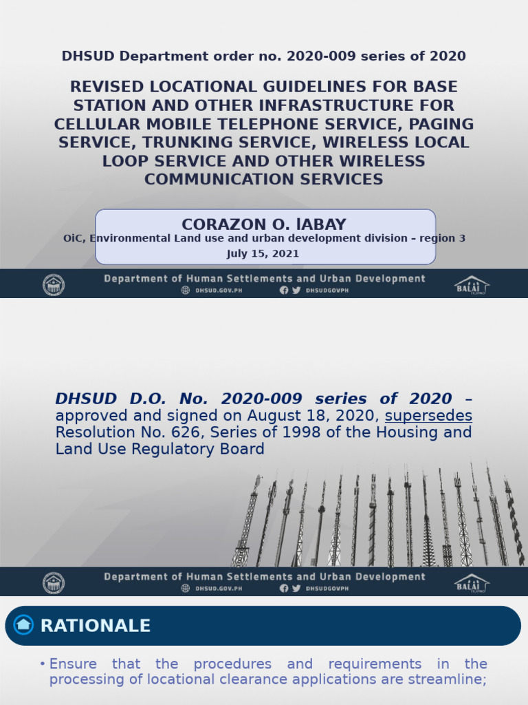 Revised Guidelines for Telecom Locational Clearance | PDF | Food And ...