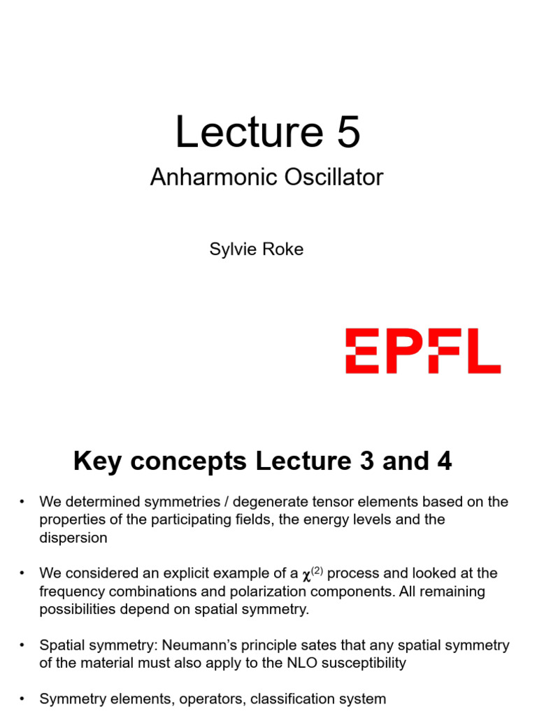 Lecture5_NLO_CH1_AHO_2023 | PDF | Dielectric | Nonlinear Optics
