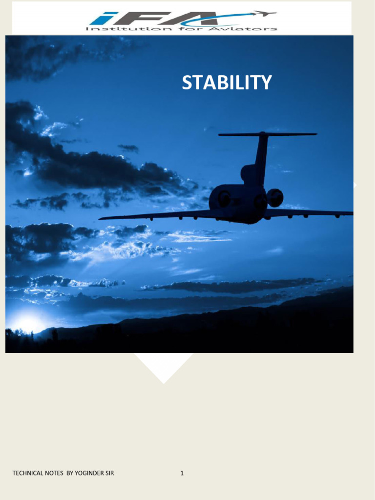 Principles of Flight - 5 Stability | PDF | Flight Control Surfaces ...