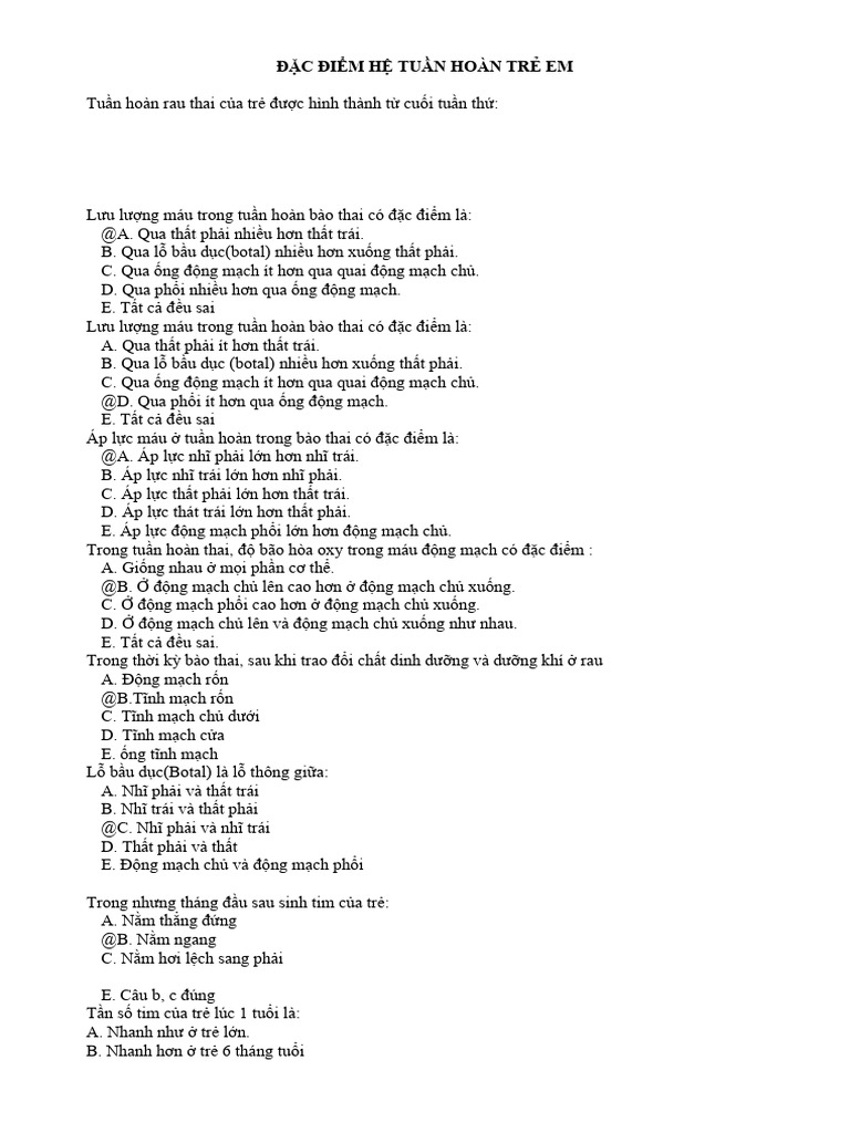 TN NHI II (Ôn trắc nghiệm trong file 1500 câu nè) | PDF