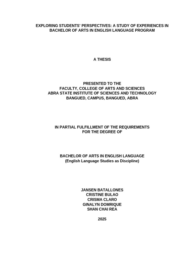 Background-of-the-study-AutoRecovered | PDF | Employment | Critical Thinking