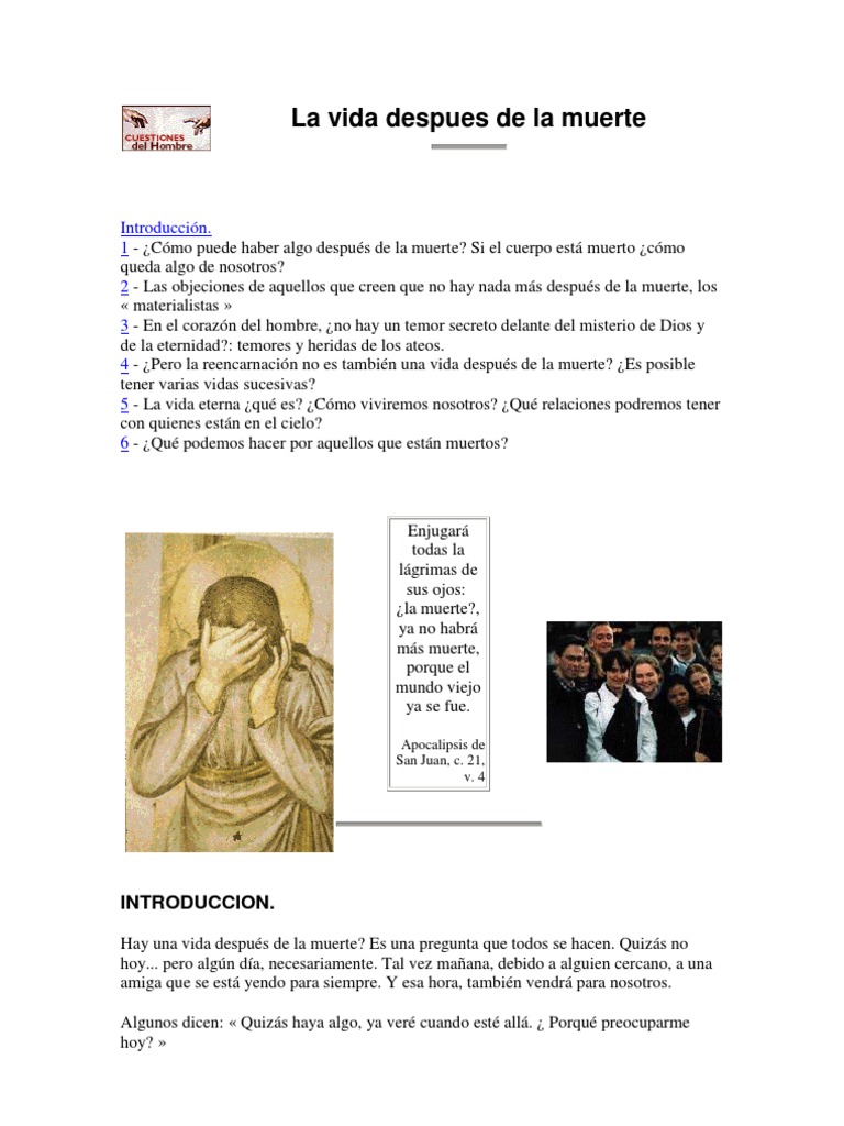 La vida después de la muerte: creencias y dudas | PDF | Reencarnación ...