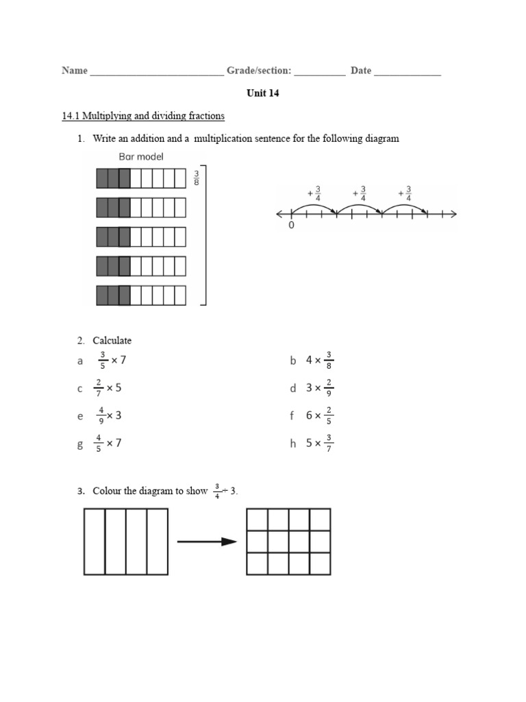 Grade 6 - Review Worksheet Unit 14 | PDF | Mathematical Notation | Elementary Mathematics
