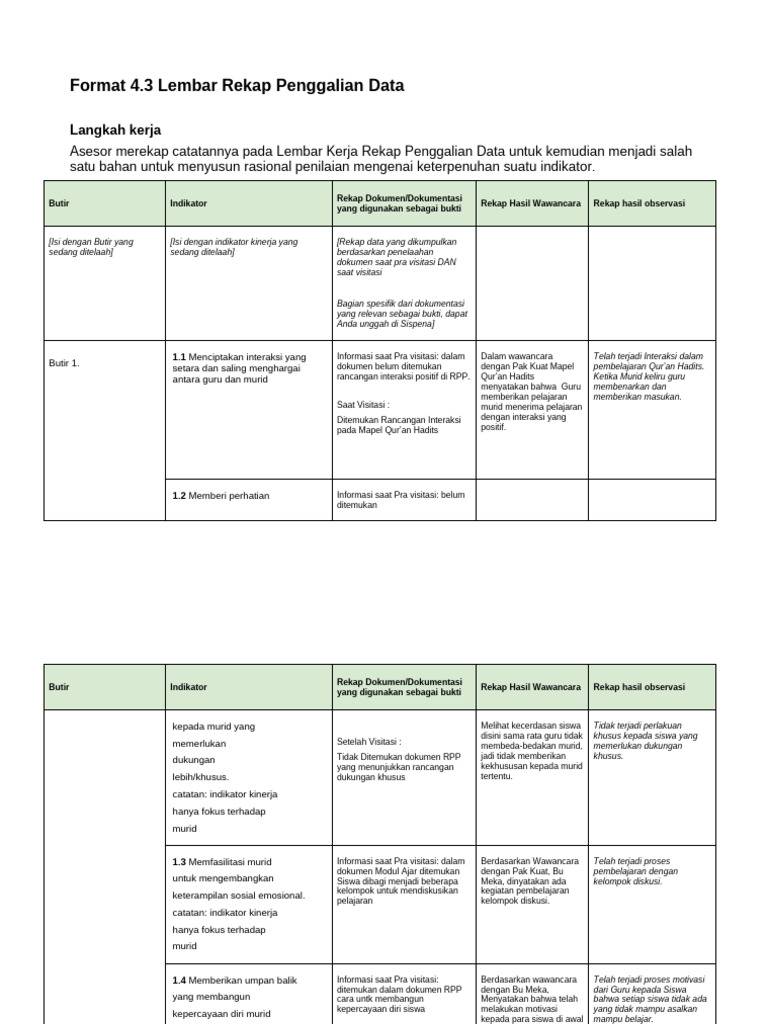 Format - 4.3 - Lembar - Rekap - Penggalian - Data - NQ - Kaliwiro (Fix ...