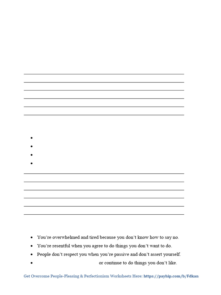 People Pleasing Worksheets | PDF