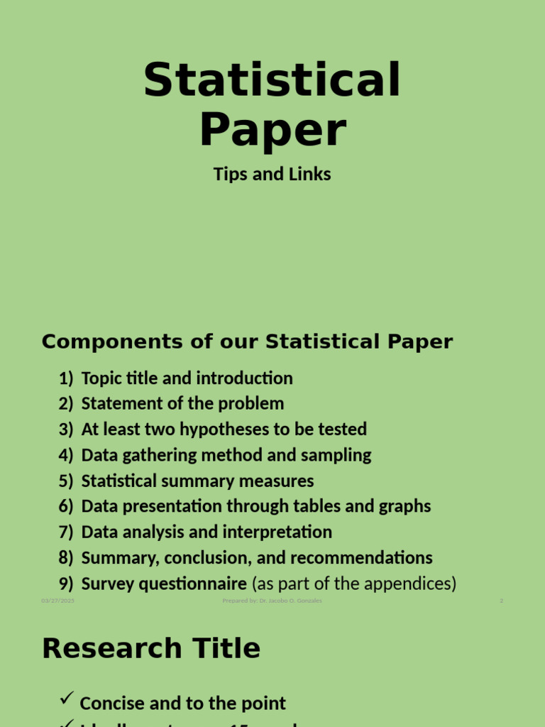 Stat Paper | PDF