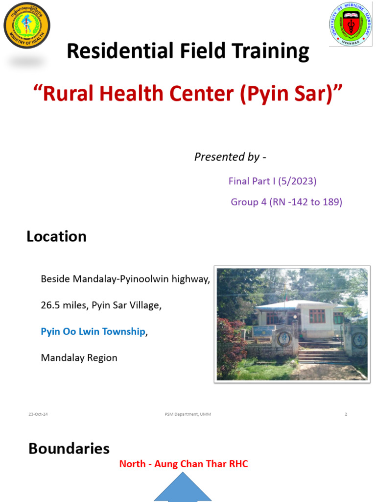 Pyin Sar RHC research | PDF | Medical Specialties | Health Sciences