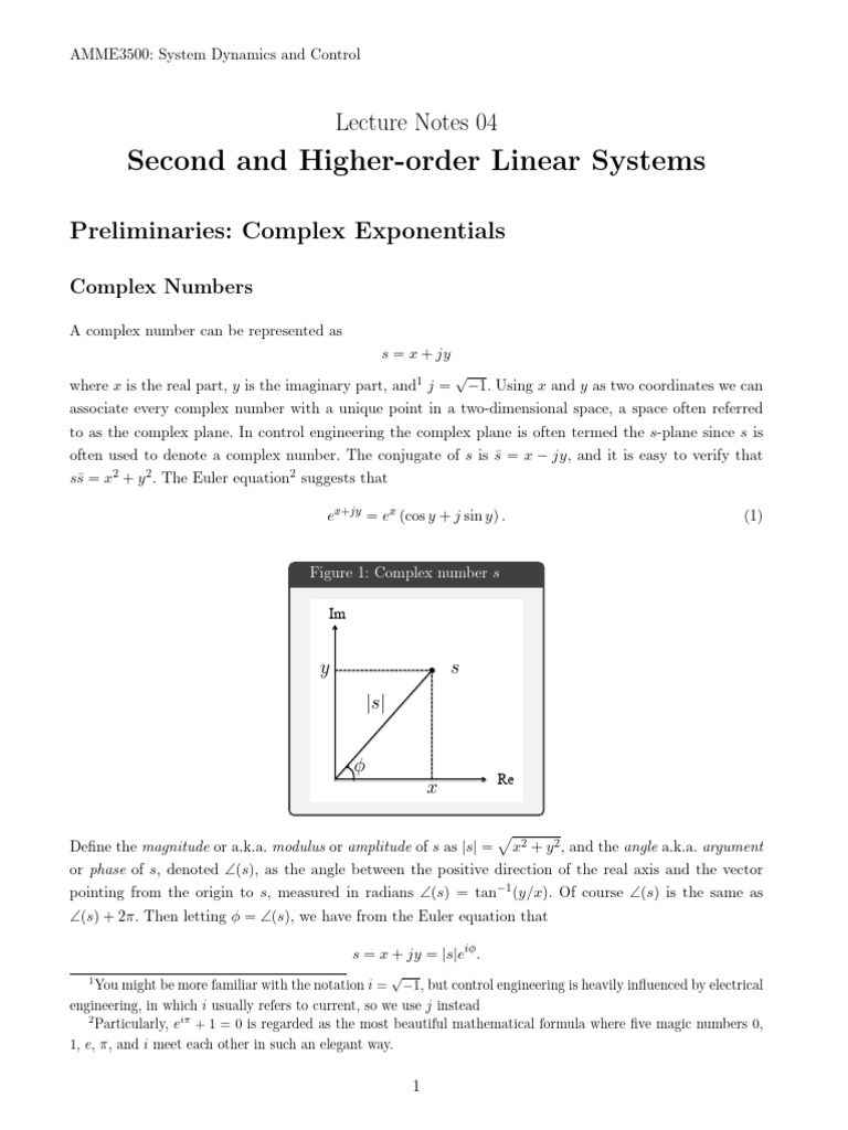 LN04 Second Order Dynamical | PDF | Damping | Mathematical Objects