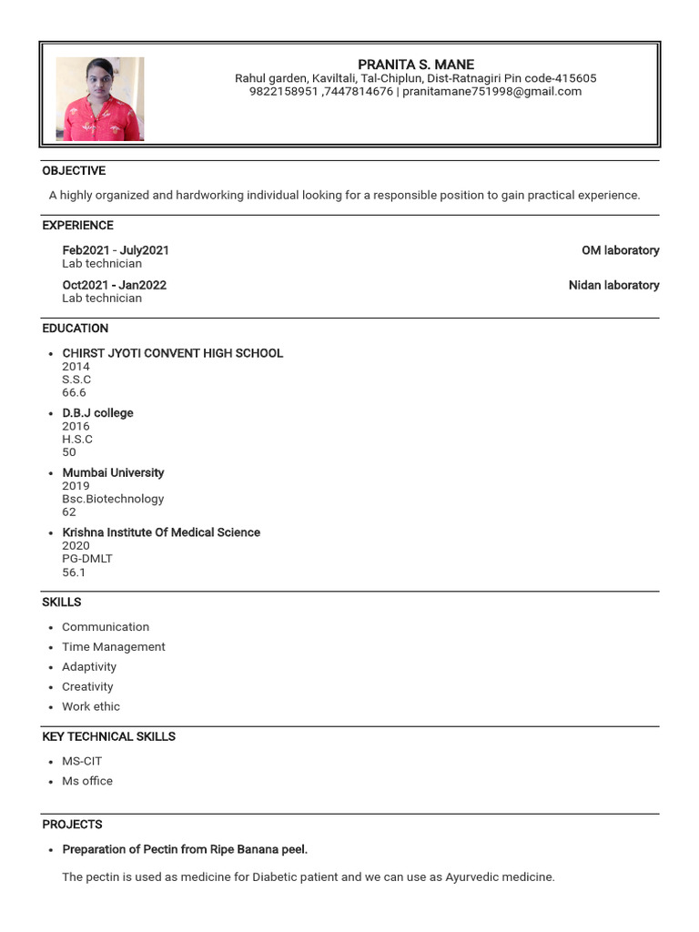 Pranita Cv2 | PDF