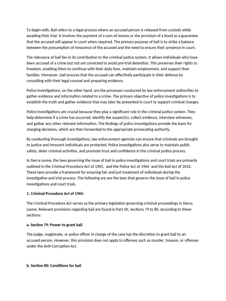 Edited Criminal Law and Criminal Procedure Assignment | PDF | Bail | Arrest