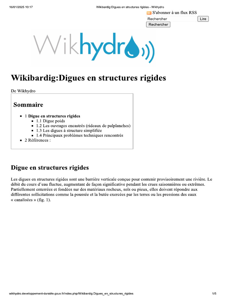 Digues en Structures Rigides | PDF
