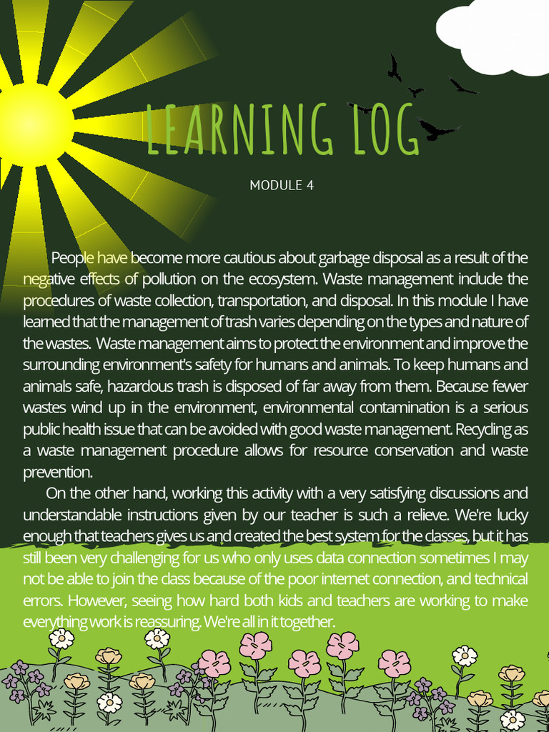 Module 4. Learning Log | PDF