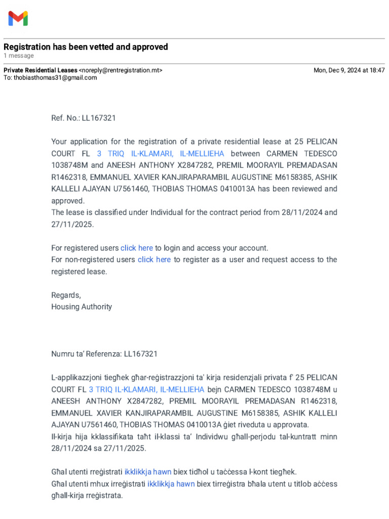 Gmail - Registration Has Been Vetted and Approved | PDF | Telecommunications | World Wide Web