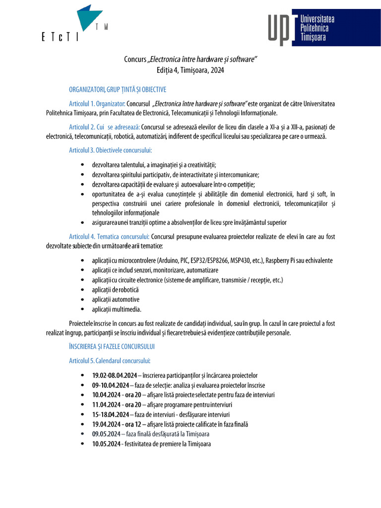 Regulament_concurs_EHS_2024_2 | PDF