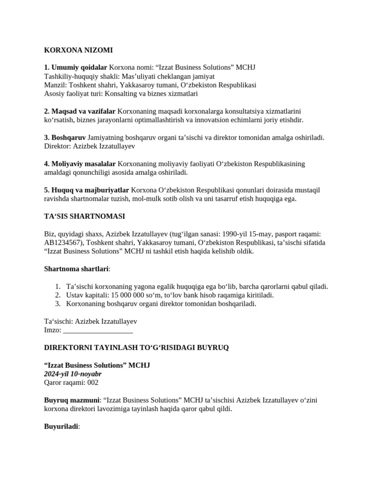 Azizbek Izzatullayev XB | PDF