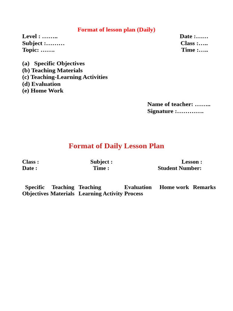 Untitled 2lesson Plan | PDF
