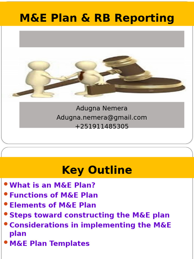 M&E PLAN & RB Reporting | PDF | Evaluation | Information
