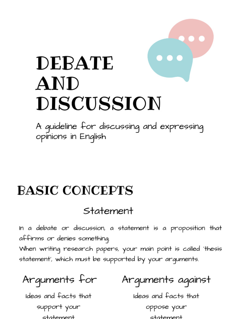 Guidelines for English Debates and Discussions | PDF | Sex Education