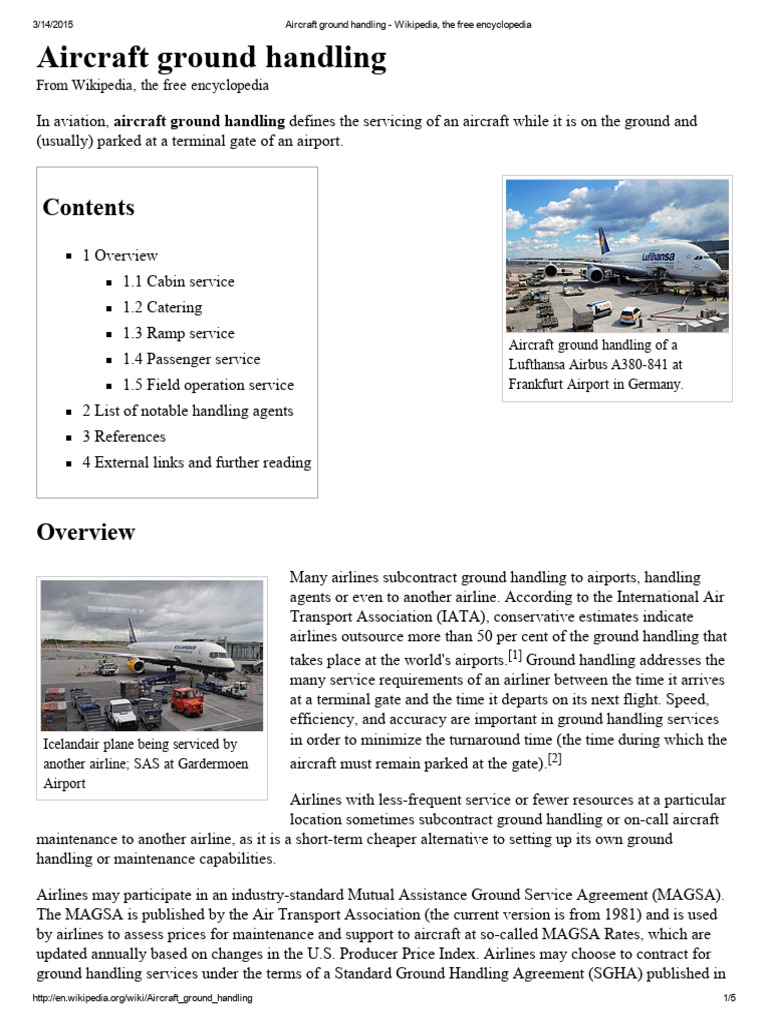 Overview of Aircraft Ground Handling | PDF | Civil Aviation | Aviation