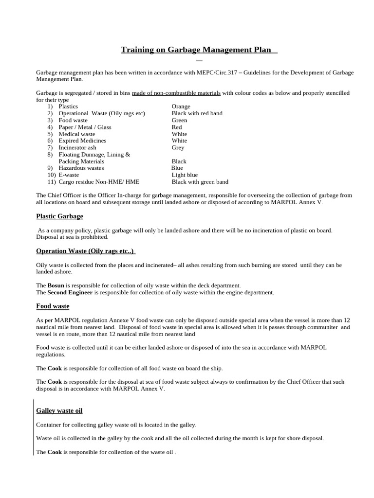 Garbage Management Training | PDF | Municipal Solid Waste | Waste