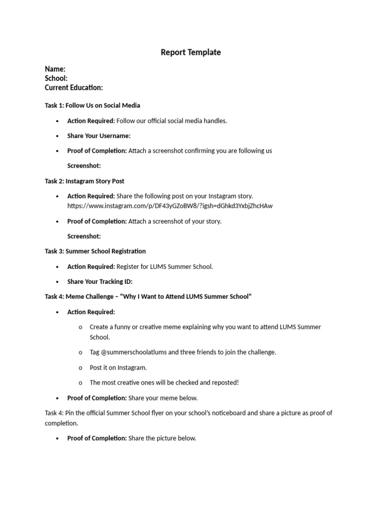 Report Template - AP | PDF
