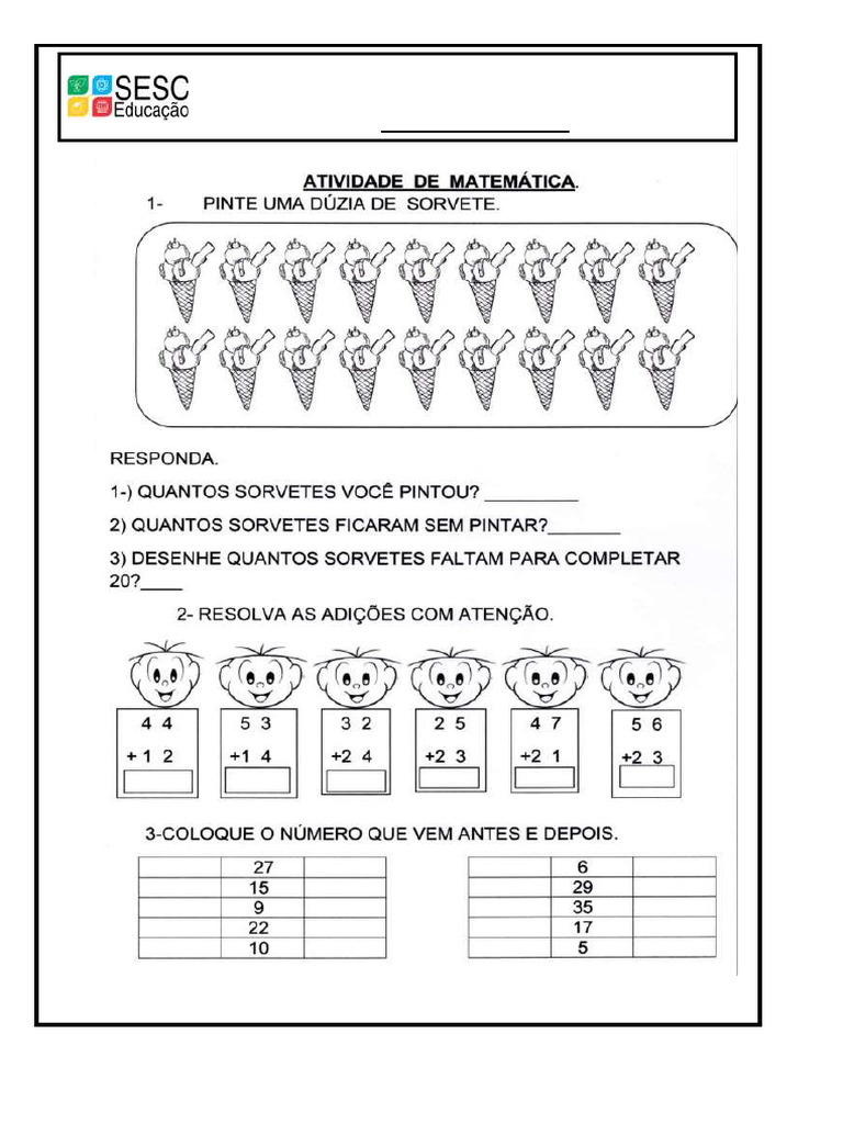Atividade de Matemática - Ead ALUNO (A) : - Série: DATA | PDF