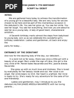 Emcee Script For Debut 7 Yo | PDF